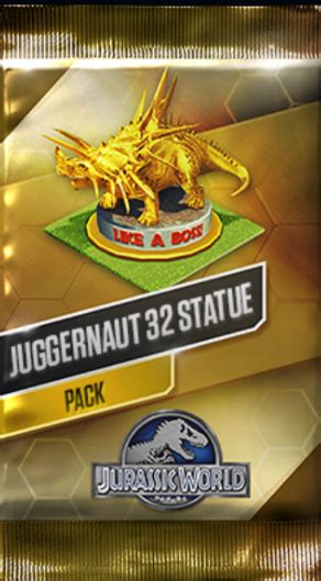 Juggernaut 32 Statue Pack Gold Jurassic World The Game Wiki Fandom