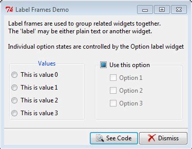 Py In My Eye Tkinter Labelframe Demo