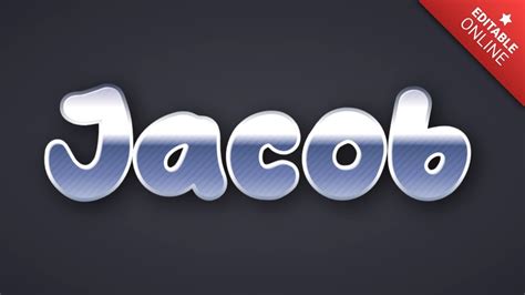 Jacob Striped Blue Text Effect Generator