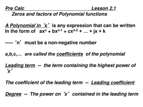 Ppt Pre Calc Lesson 2 1 Powerpoint Presentation Free Download Id 4842367