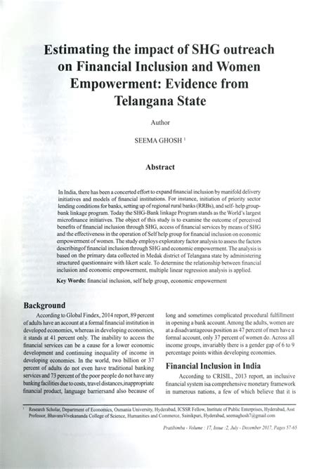 Pdf Estimating The Impact Of Shg