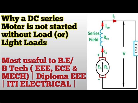 Why Dc Series Motor Is Not Started Without Load