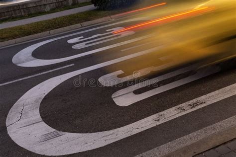 Acceleration Of Vehicle On Speed Limit Sign Stock Image Image Of