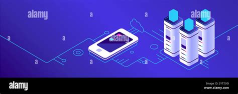 Isometric Vector Illustration Showing A Smartphone Connecting To A