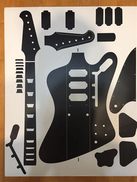 Reverse Firebird Guitar Routing Template Mid Sixties Style With Neck