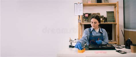 Technician Repairing Computer Hardware In The Lab Engineer Checking