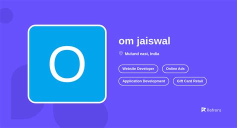 Om Jaiswal Website Developer Mulund East Refrens