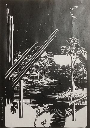 切り絵 錦絵 名所江戸百景の内 深川木場 歌川広重 kirie pw