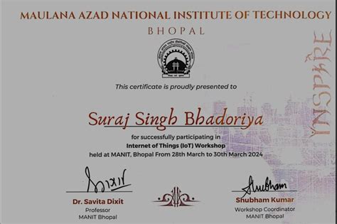 Manitbhopalworkshop Iotinnovation Arduinoprojects Exploreing