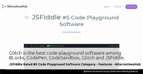 Jsfiddle Rated 5 Code Playground Software Category Features