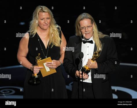 Karen Baker Landers Left And Per Hallberg Accept The Award For Best