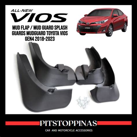 Toyota Vios Gen4 2018 2023 Mud Flap Mud Guard Splash Guards Mudguard