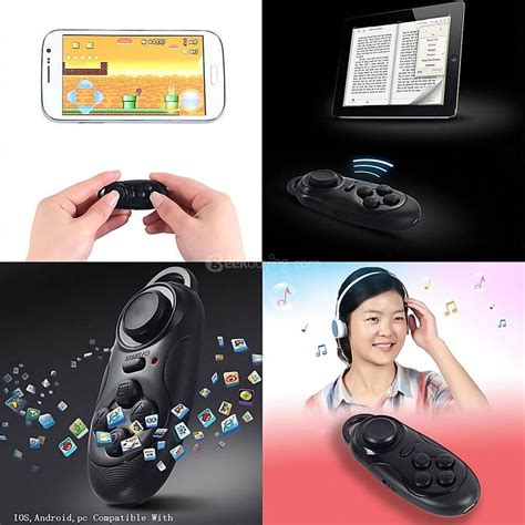Multi Function Wireless Bluetooth Selfie Remote Controller Black