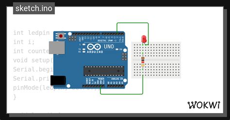 Custom Blinking Led Light Wokwi Esp32 Stm32 Arduino Simulator