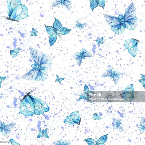 水彩イラストのセット青い蝶蓮の花葉手デザインやポストカード用 お祝いのベクターアート素材や画像を多数ご用意 お祝い