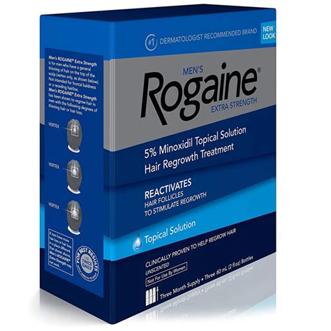 Mens Rogaine Extra Strength 5 Minoxidil Topical Solution For Thin
