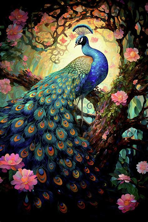 Roosting Peacock By Peggy Collins