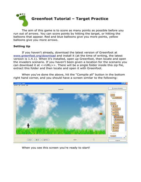 Greenfoot Tutorial Target Practice