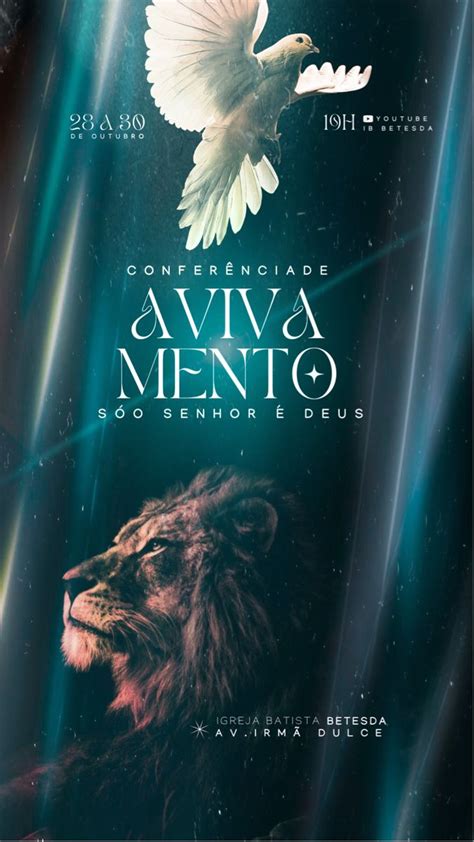 Conferência De Avivamento Flyer Cartaz Art Igreja Cartazes