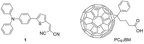 Chemical Structures For Donor 1 And Pc61bm Download Scientific Diagram