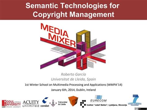 Semantic Technologies For Copyright Management Ppt