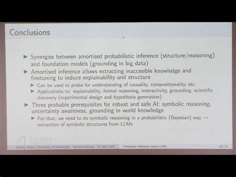 Free Video Amortised Inference Meets Llms Algorithms And Implications For Faithful Knowledge