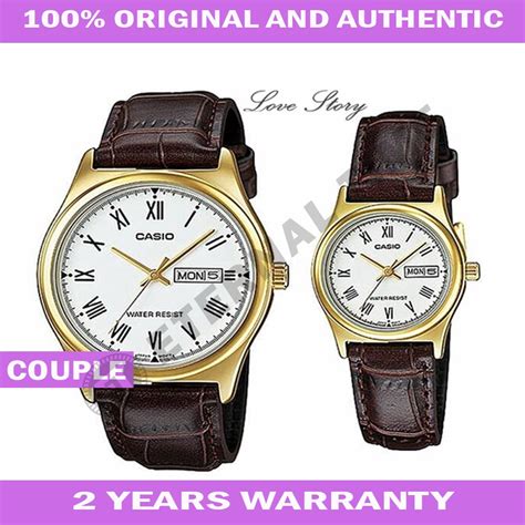 2 YEARS WARRANTY Casio Original MTP V006GL 7B LTP V006GL 7B Couple