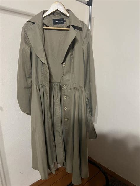 Тренч Zara цвет хаки — цена 550 грн в каталоге Плащи Купить женские вещи по доступной цене на