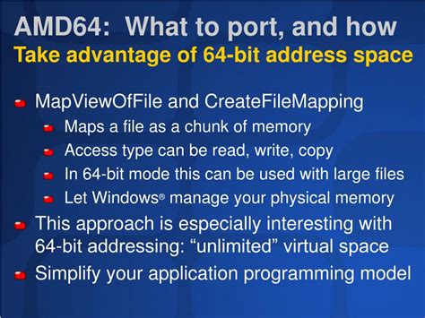 Ppt Dev398 Porting Applications To Windows ® For Amd64 Technology
