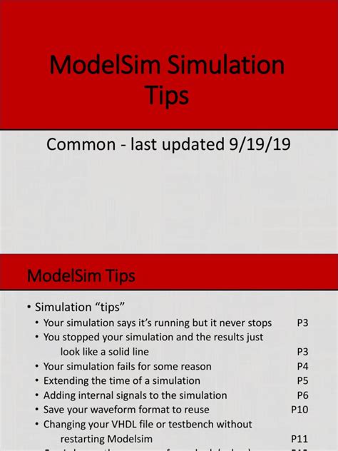 Modelsim Simulation Tips Pdf Computer Science Computer Engineering