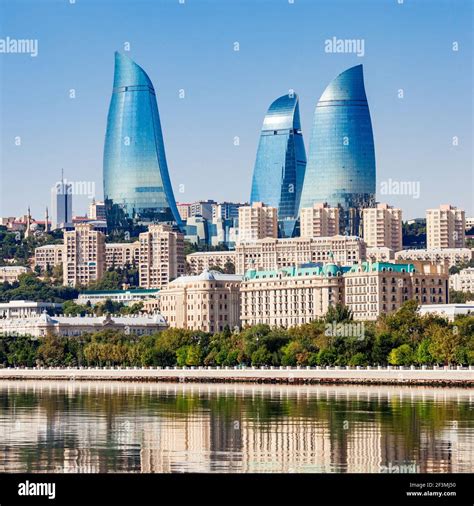 Baku City Skyline Baku Is The Capital And Largest City Of Azerbaijan