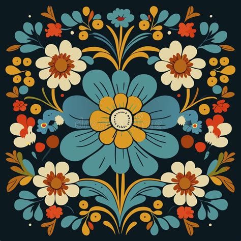 Floral Wreath With Spring Flowers On Background Vector Illustration