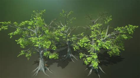 树木 写实大树 植被 高山树木 写实植物 Gltf Glb Fbx Max 3dsmax 模型下载 Cg美术之家