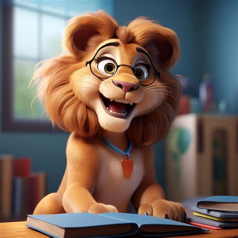 Free Photo Cute Lion Indoors