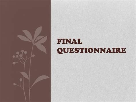 Closed Questionnaire Pdf