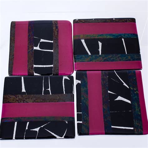 Fused Glass Coasters Etsy