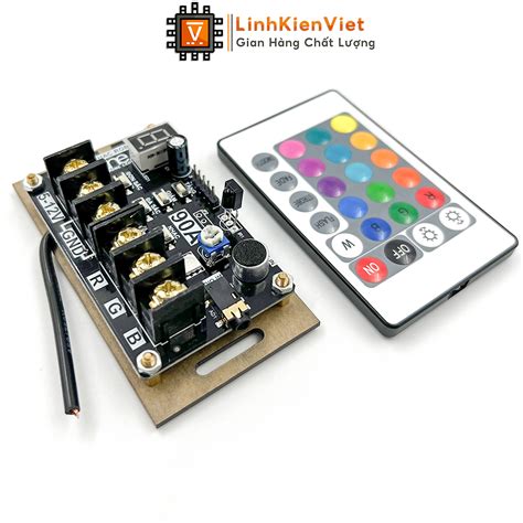 Mua Mạch Điều Khiển Led 7 Màu Rgb Nháy Theo Nhạc 5 12v Công Suất 45a 90a Chính Hãng Oneled
