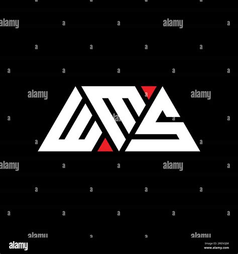 Wms Triangle Letter Logo Design With Triangle Shape Wms Triangle Logo