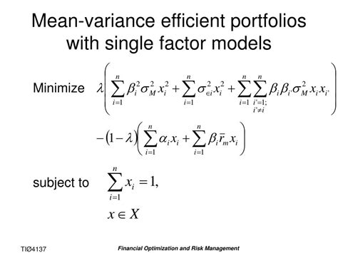 PPT Mean Variance Analysis Continued PowerPoint Presentation Free Download ID