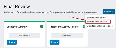 Annual Report Excel Export National Pears Support Documentation