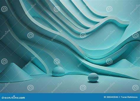 Abstract Blue Background With Wavy Lines Generative Ai Stock Illustration Illustration Of