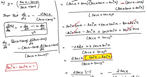 Magical Math If Y Sec⁡x Tan⁡x Sec⁡x Tan⁡x Show That Dy Dx