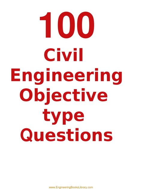 100 Civil Engineering Objective Type Questions Pdf Stiffness