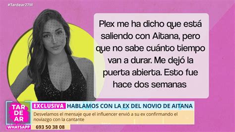 La Ex Novia De Plex Confirma Que El Influencer Le Dejó Por Aitana No