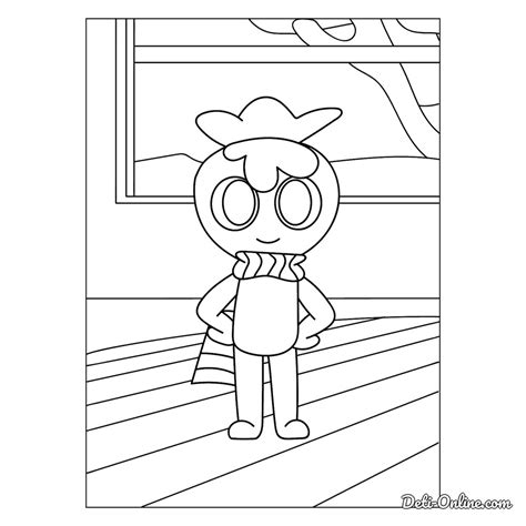 Раскраска Спраут из Мира Денди распечатать раскраски для детей