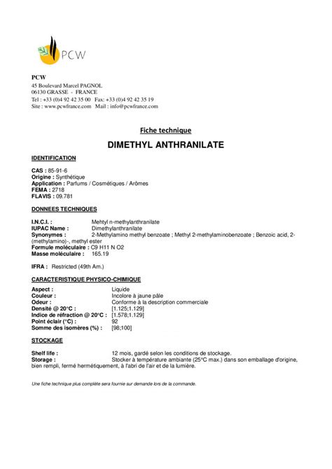 Dimethyl Anthranilate