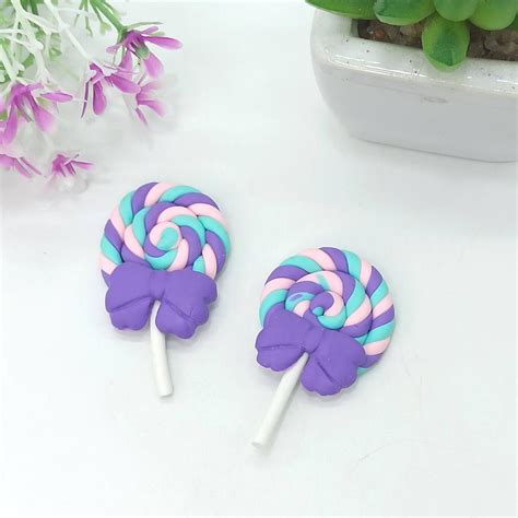 Pirulito Biscuit Laço Roxo 3x42cm 2 Peças Shopee Brasil