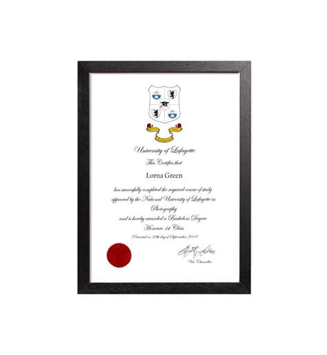 Decorative Black Certificate Frame Armstrong Oxford