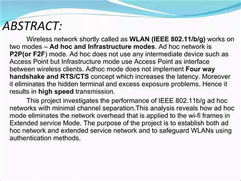 Wifi Adhoc And Infrastructure Mode Ppt