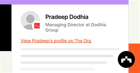 Pradeep Dodhia Managing Director At Dodhia Group The Org